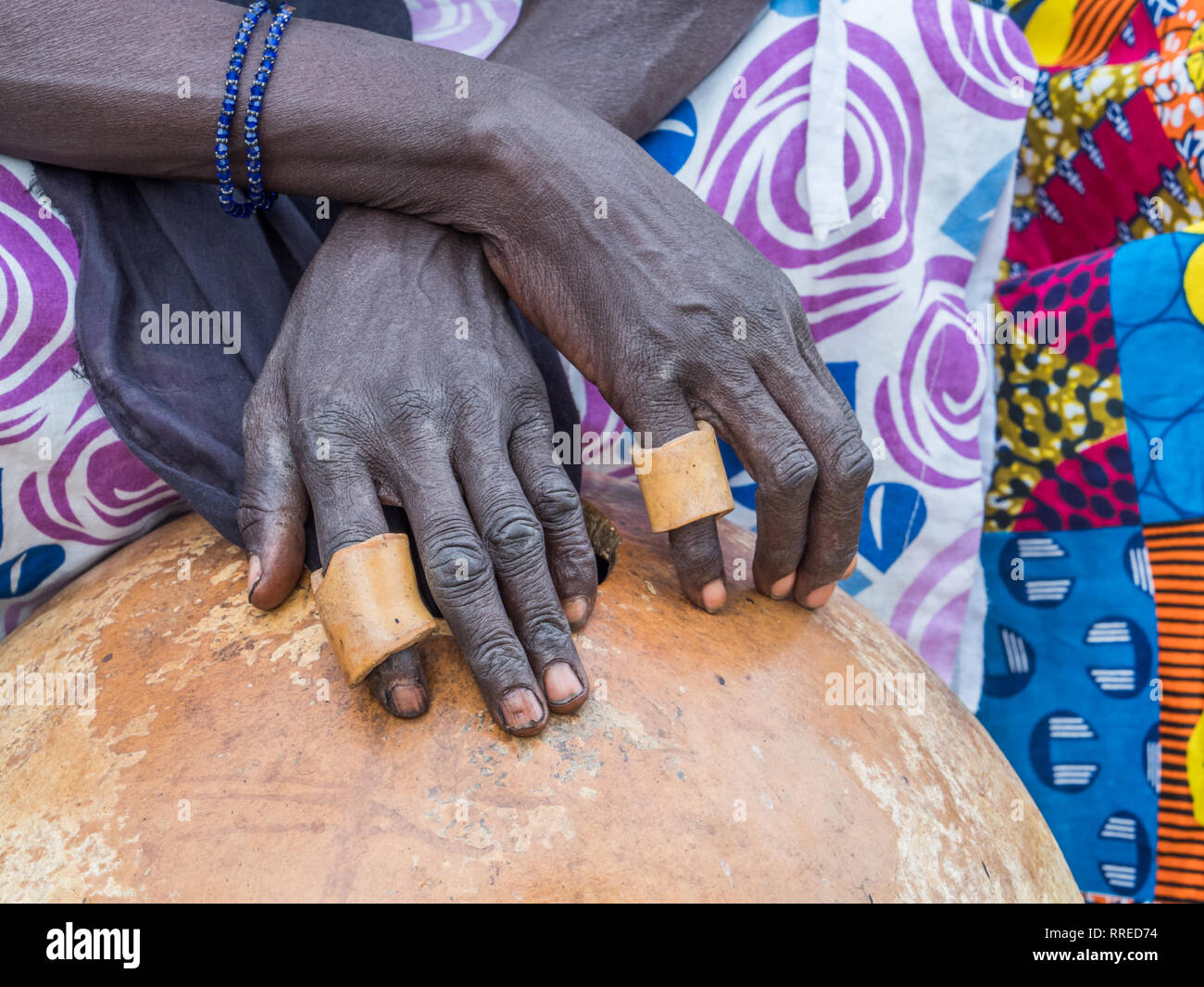 Black hands playing an African instrument. African drum Stock Photo - Alamy