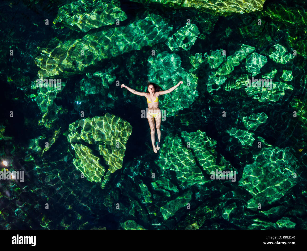 Swimming in cenotes hi-res stock photography and images - Alamy
