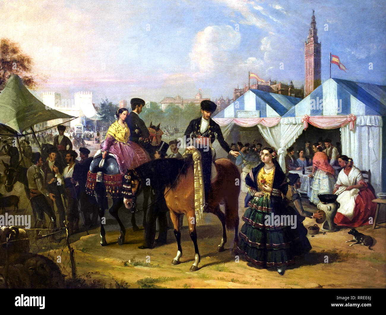 At the Seville Fair 1855 Manuel Cabral Aguado Bejarano, Spain, Spanish ...
