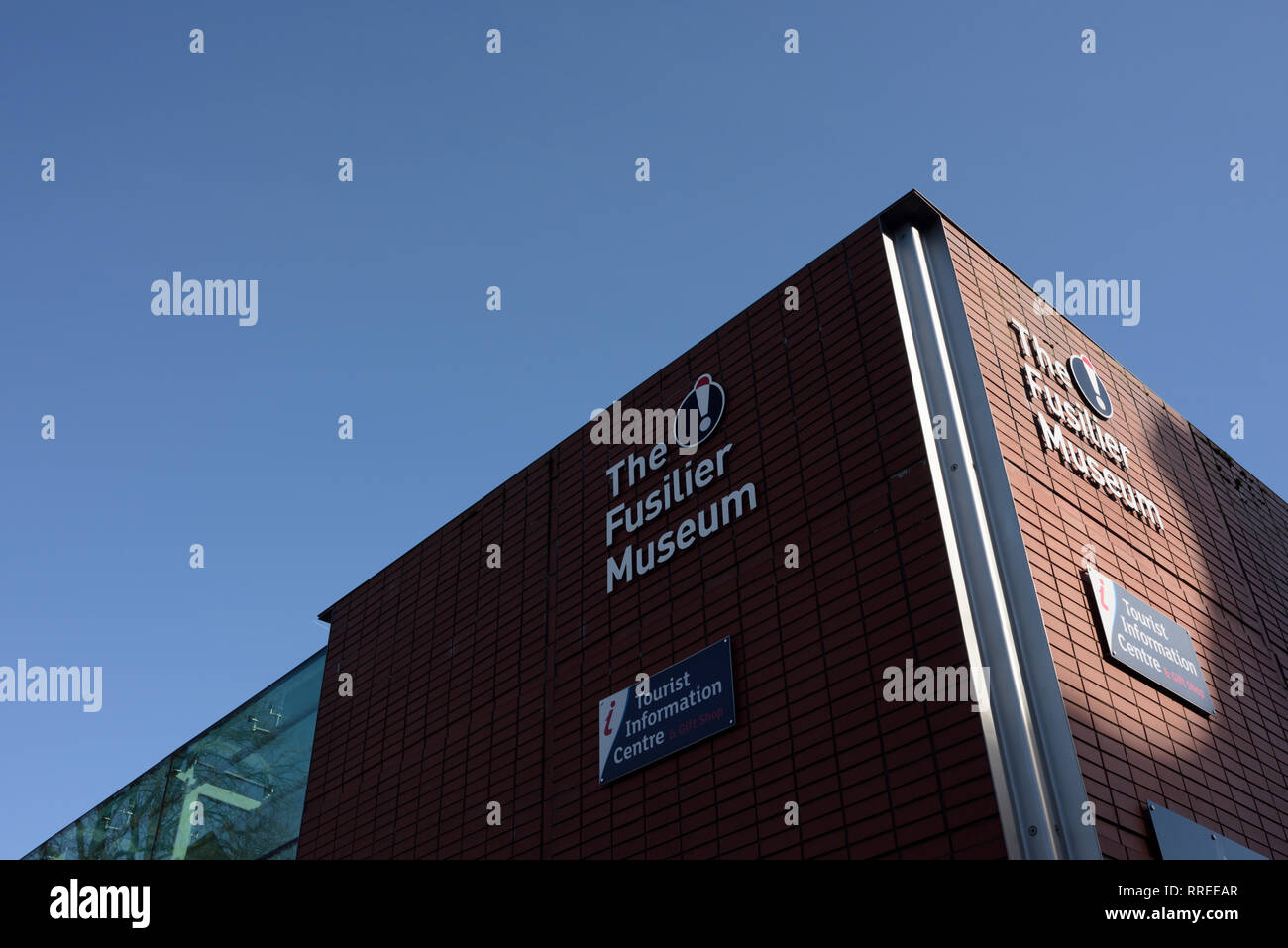 Fusilier museum bury low angle view in partial shadow in winter ...