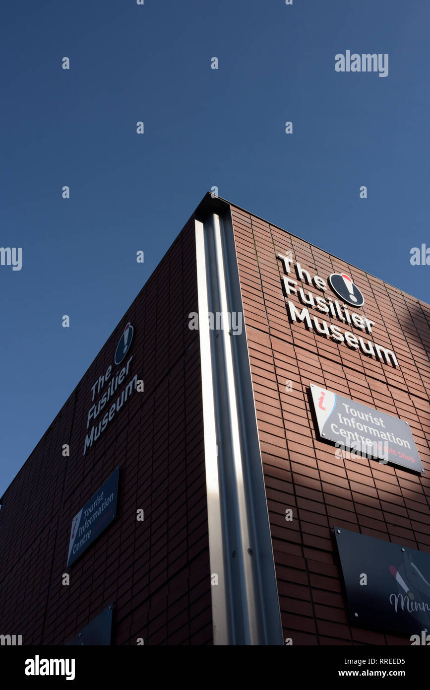 Fusilier museum bury low angle view in partial shadow in winter ...
