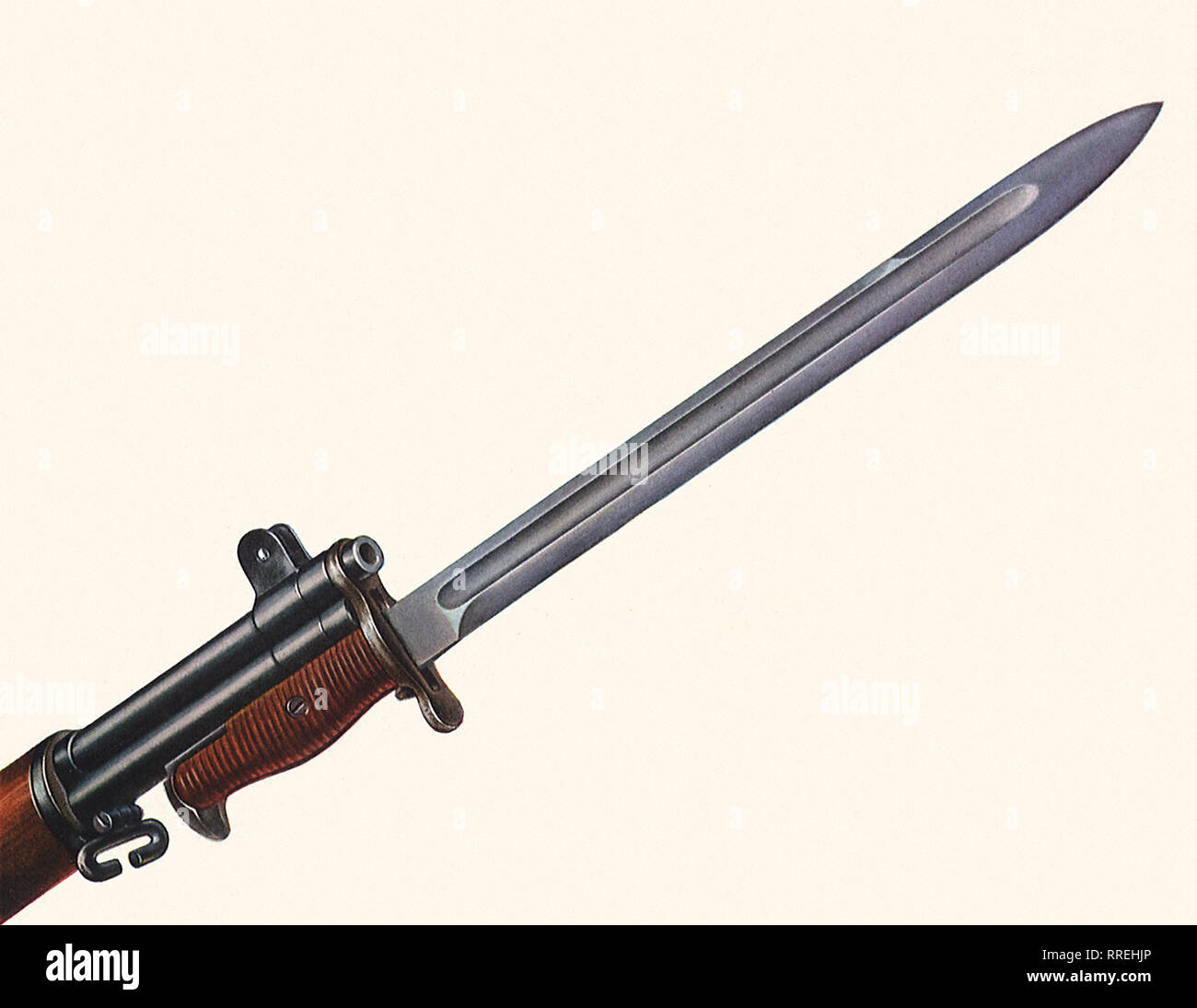 Bayonette at End of Rifle Stock Photo - Alamy