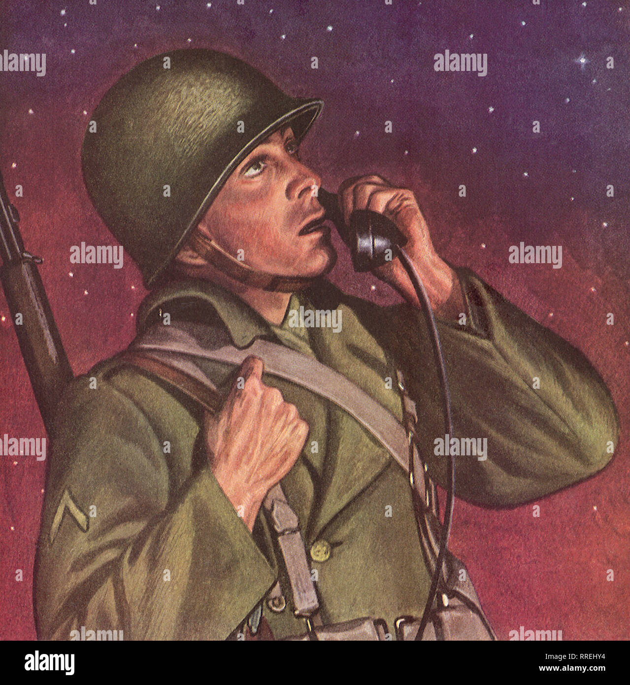 Soldier holding Phone Stock Photo - Alamy