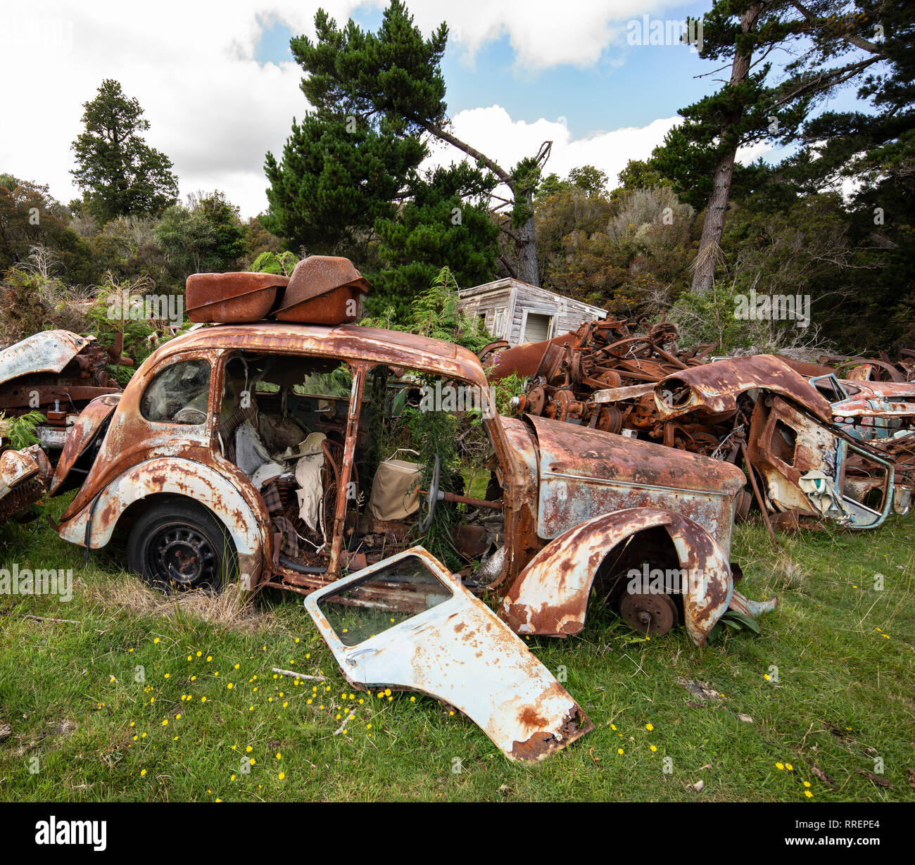 Smash Palace auto scrap yard on North Island, New Zealand Stock Photo ...