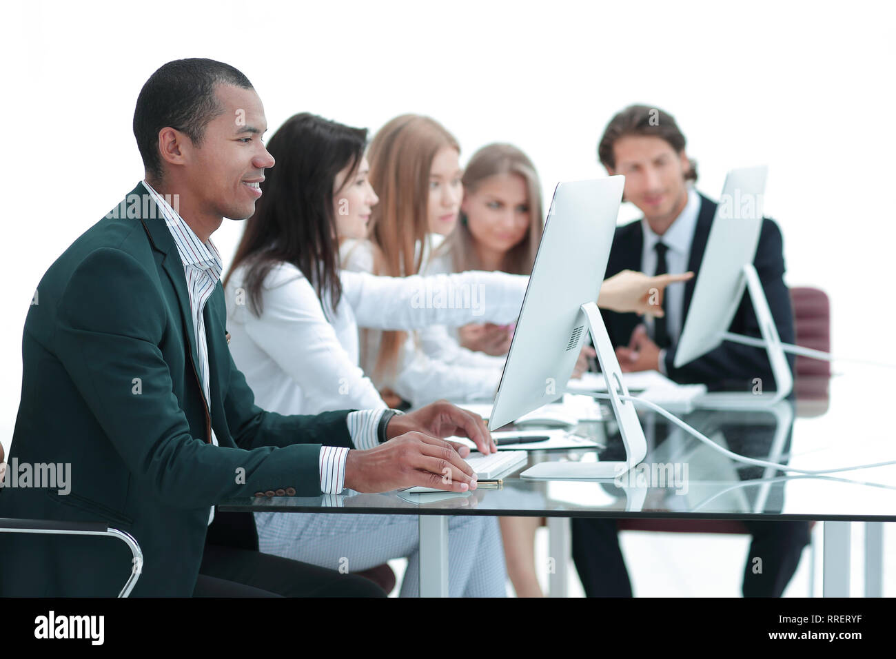 Business issues partners sitting hi-res stock photography and images ...
