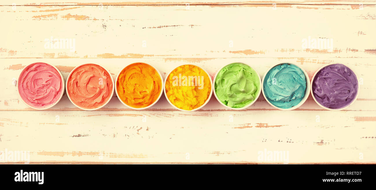 Rainbow ice cream hi-res stock photography and images - Alamy