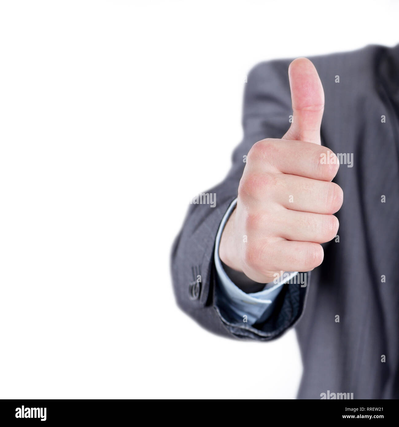 closeup.young business men showing thumb up. photo with copy space ...