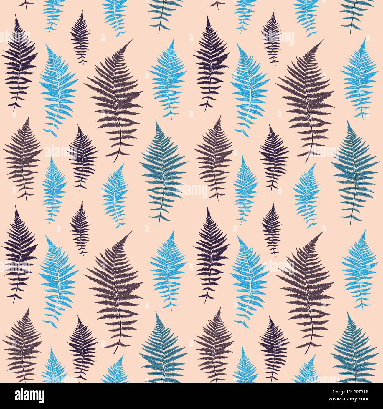 Fern Leaf Vector Fern Leaf Vector Seamless Pattern Background Illustration EPS10 Stock Vector ...