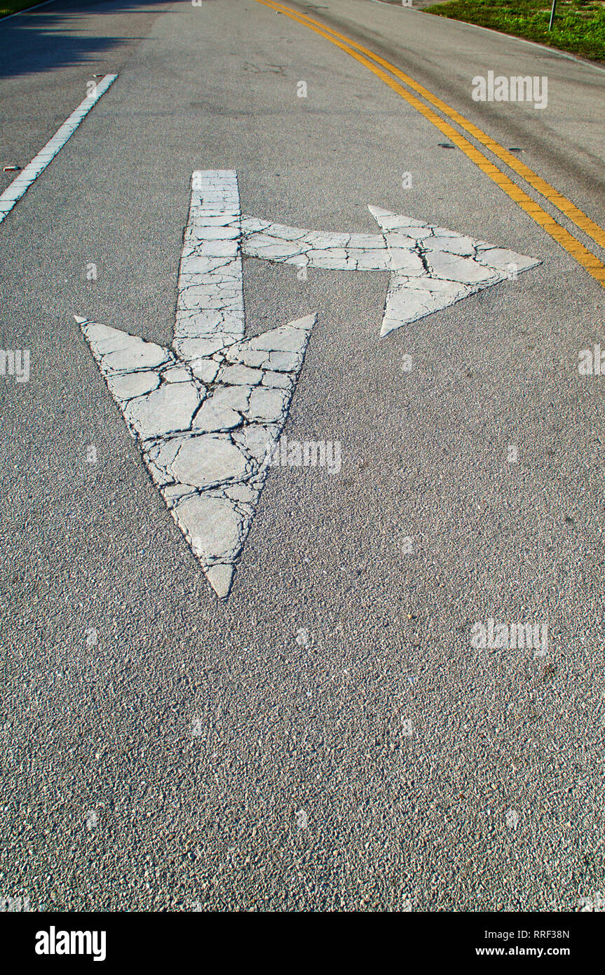 Double street arrows hi-res stock photography and images - Alamy