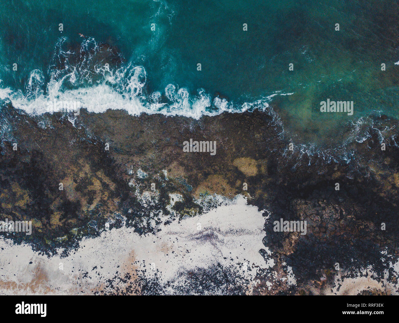 Amazing shoreline of ocean from drone Stock Photo - Alamy