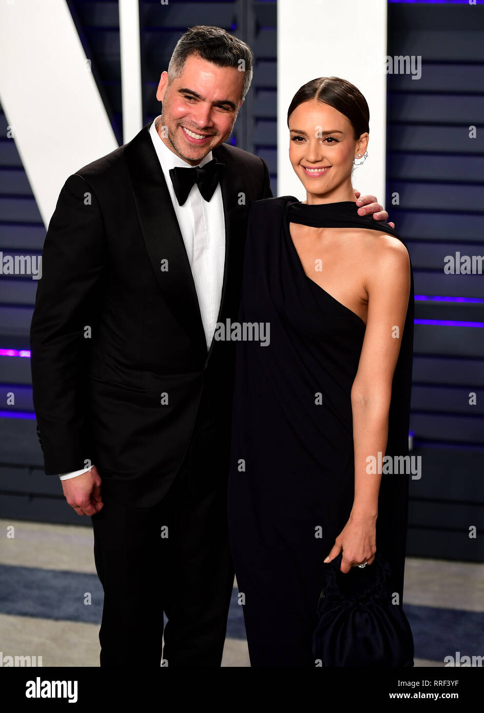 Cash Warren and Jessica Alba attending the Vanity Fair Oscar Party held ...