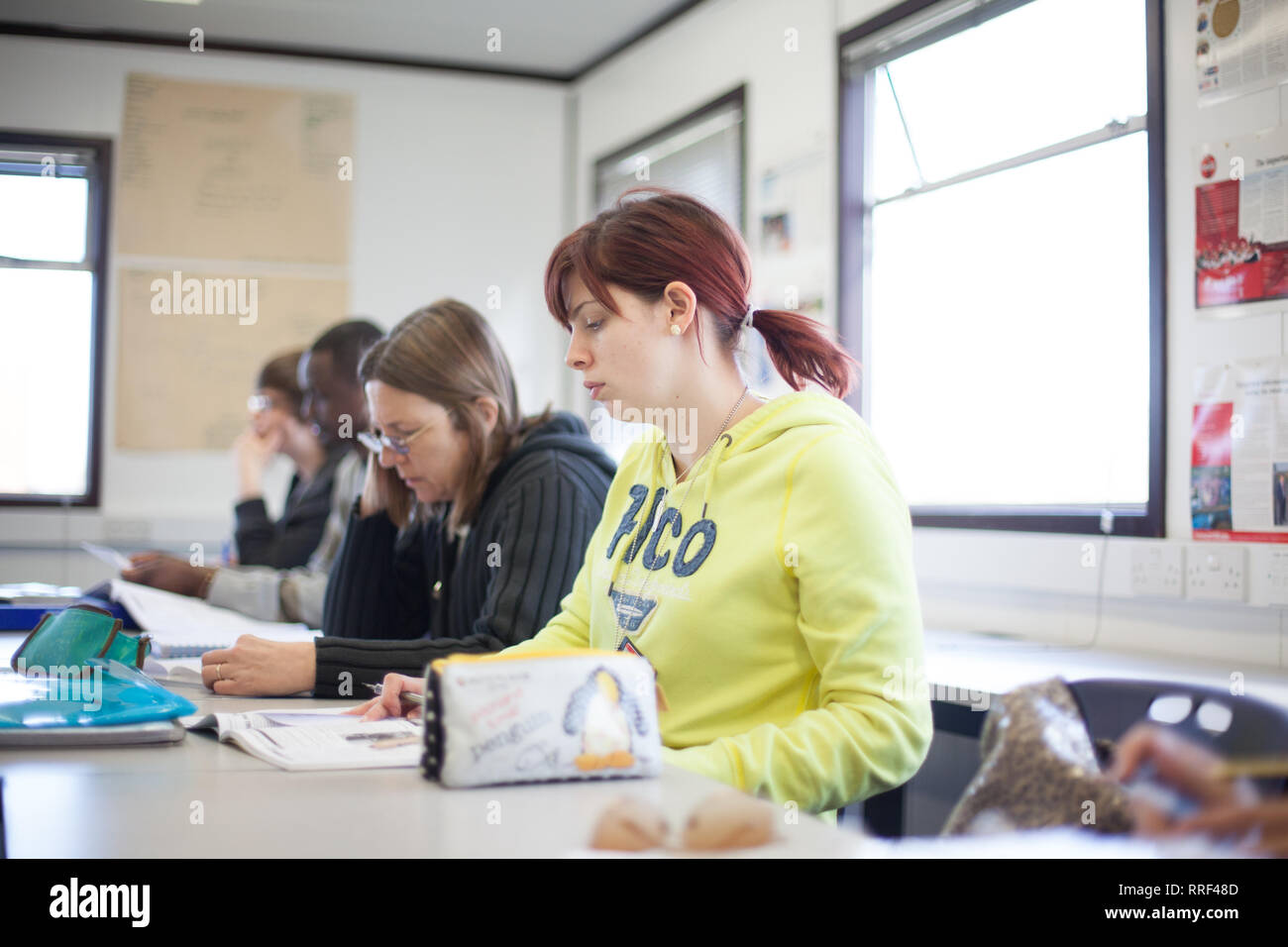 adults in a further education college studying history Stock Photo - Alamy