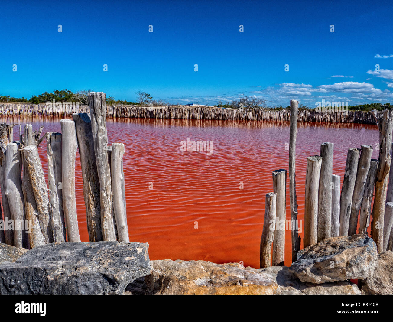Red Lake in the Yucatan of Mexico Stock Photo - Alamy