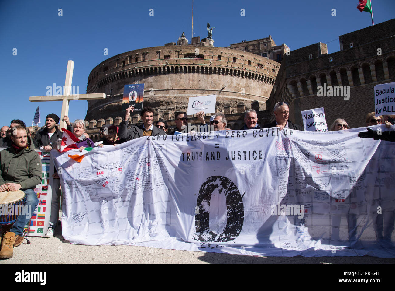 March organized in Rome by victims of abuse by pedophile priests to ask ...