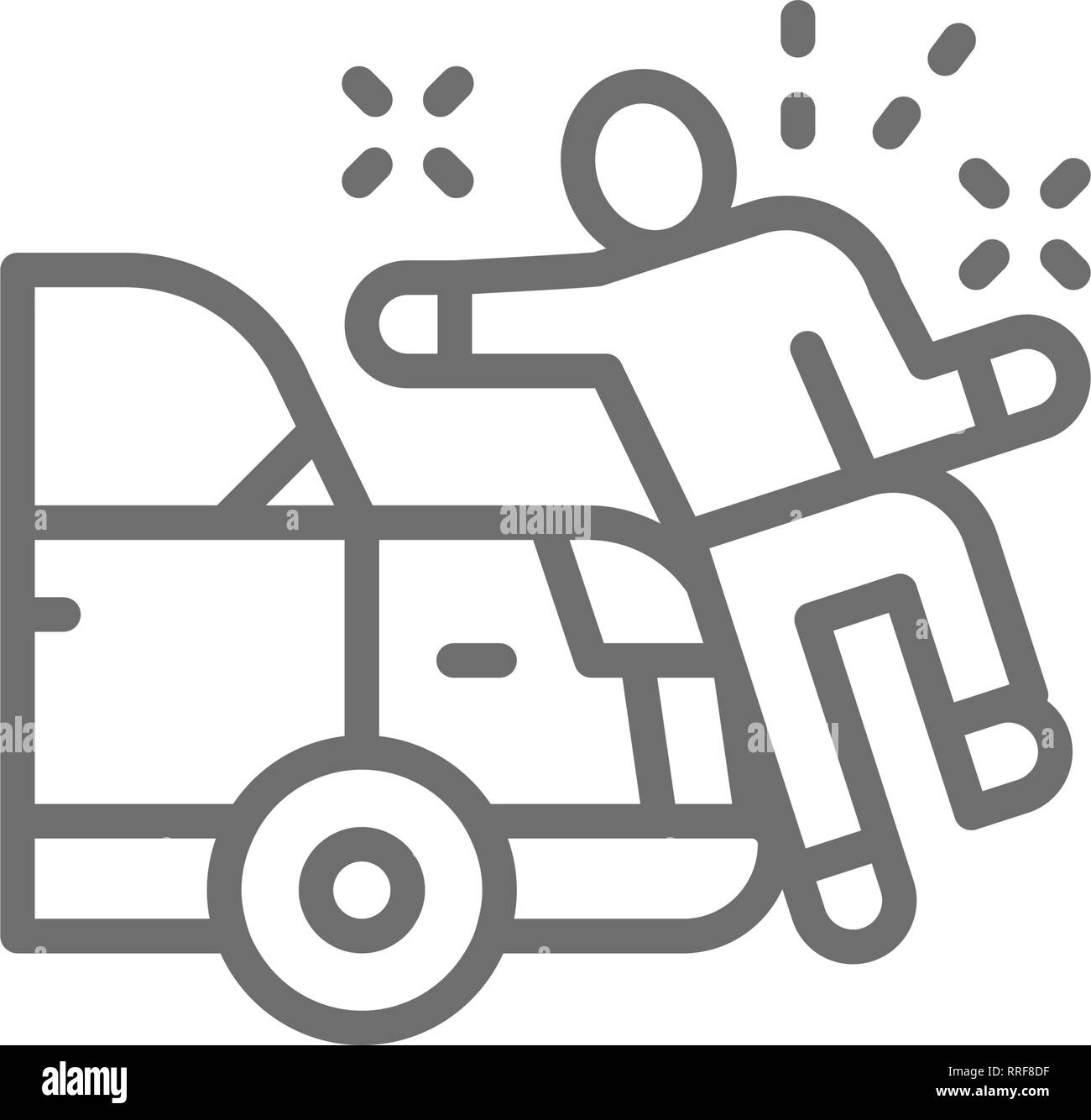 Car accident damage crushed broken Stock Vector Images - Alamy