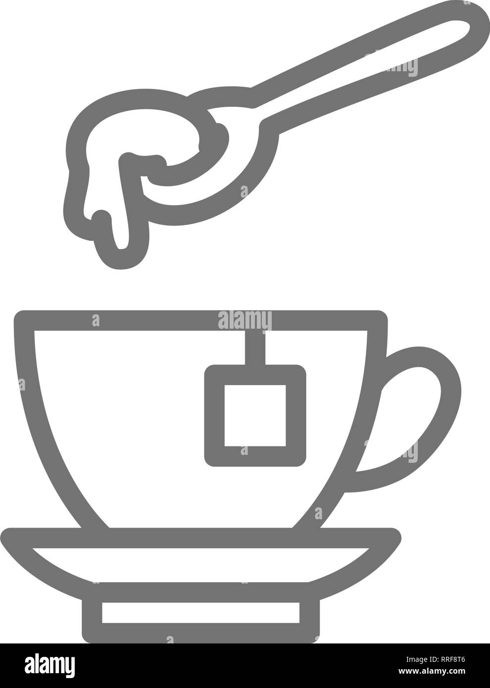 Simple honey dipper line Stock Vector Images - Alamy