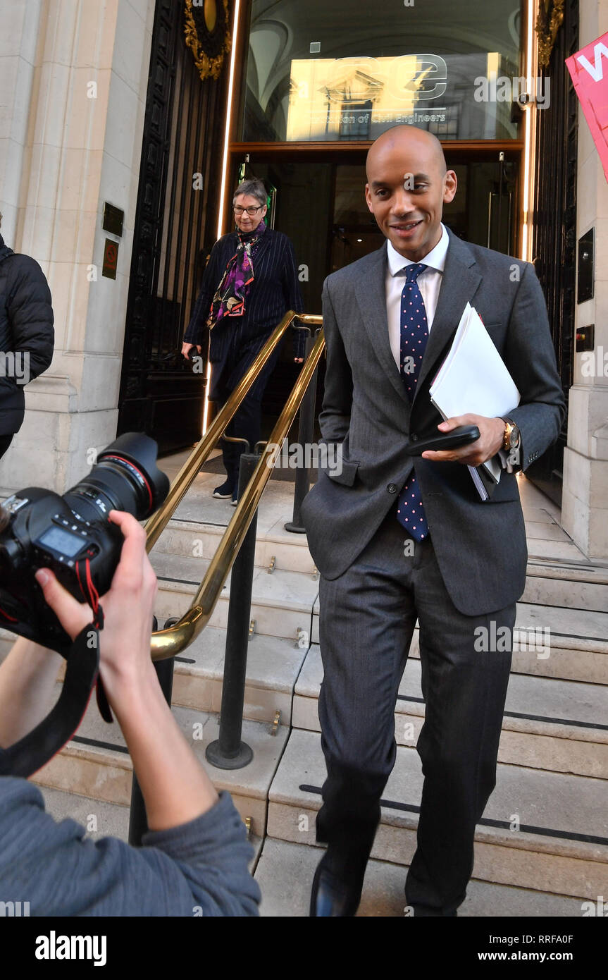 MP Chuka Umunna leaving One Great George Street in London after the new ...