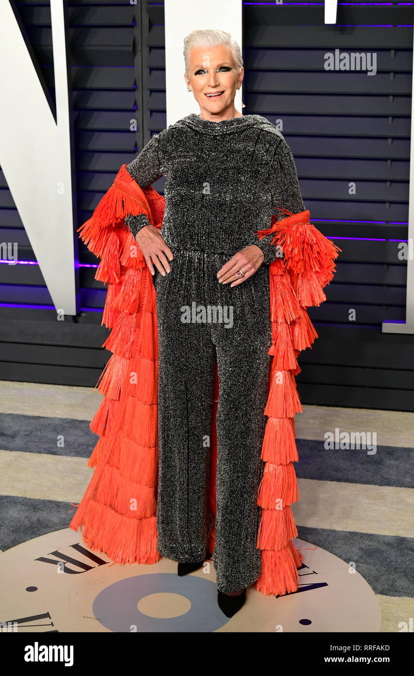 Maye Musk attending the Vanity Fair Oscar Party held at the Wallis ...