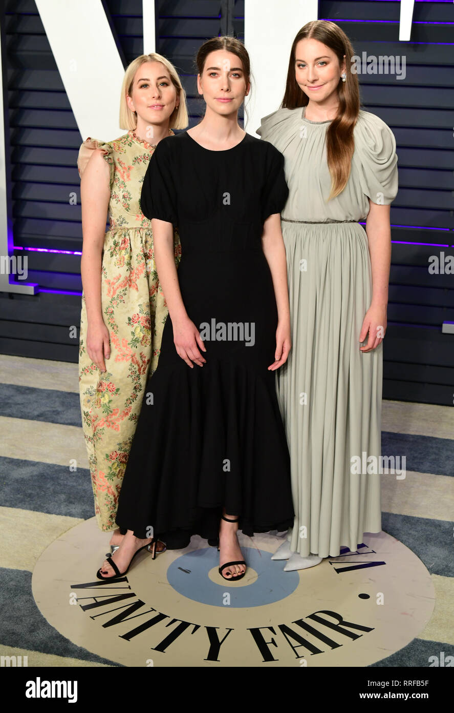 Este Haim, Danielle Haim and Alana Haim of HAIM attending the Vanity ...