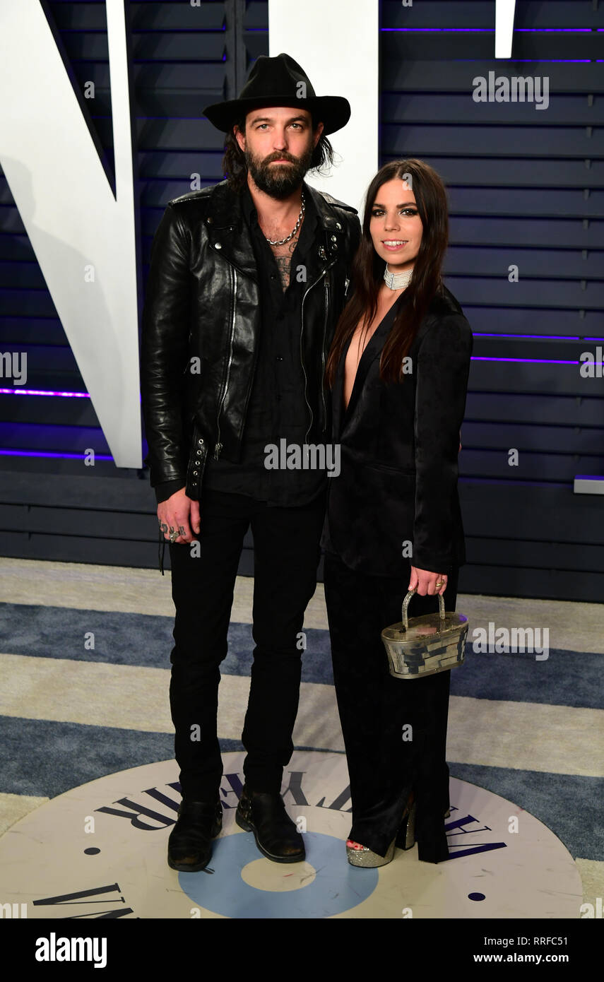 Steve Hash and Ally Hilfiger attending the Vanity Fair Oscar Party held at the Wallis Annenberg ...