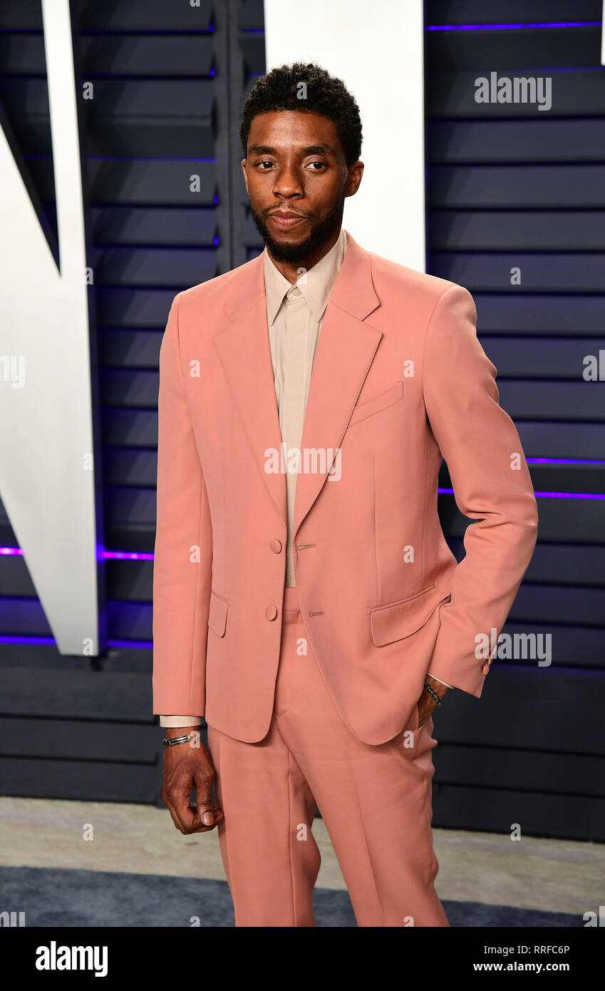 Chadwick Boseman attending the Vanity Fair Oscar Party held at the ...