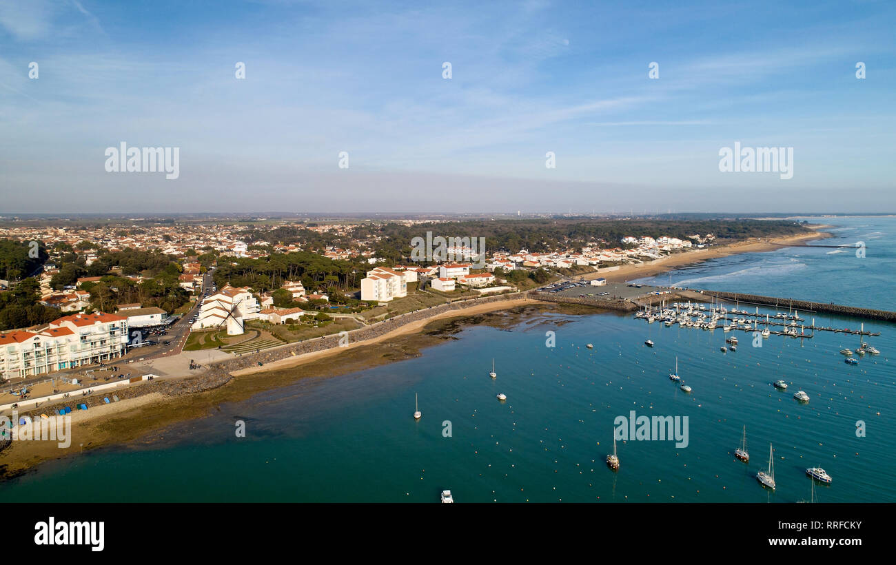 Aerial view of Jard sur Mer in Vendee, France Stock Photo - Alamy