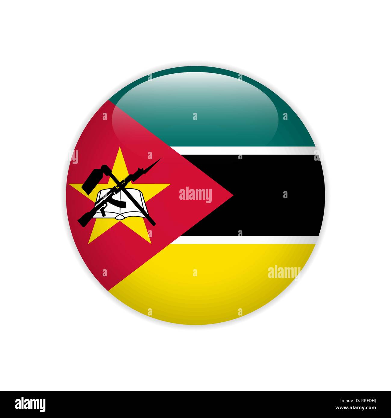 Flag on button Stock Vector Image & Art - Alamy