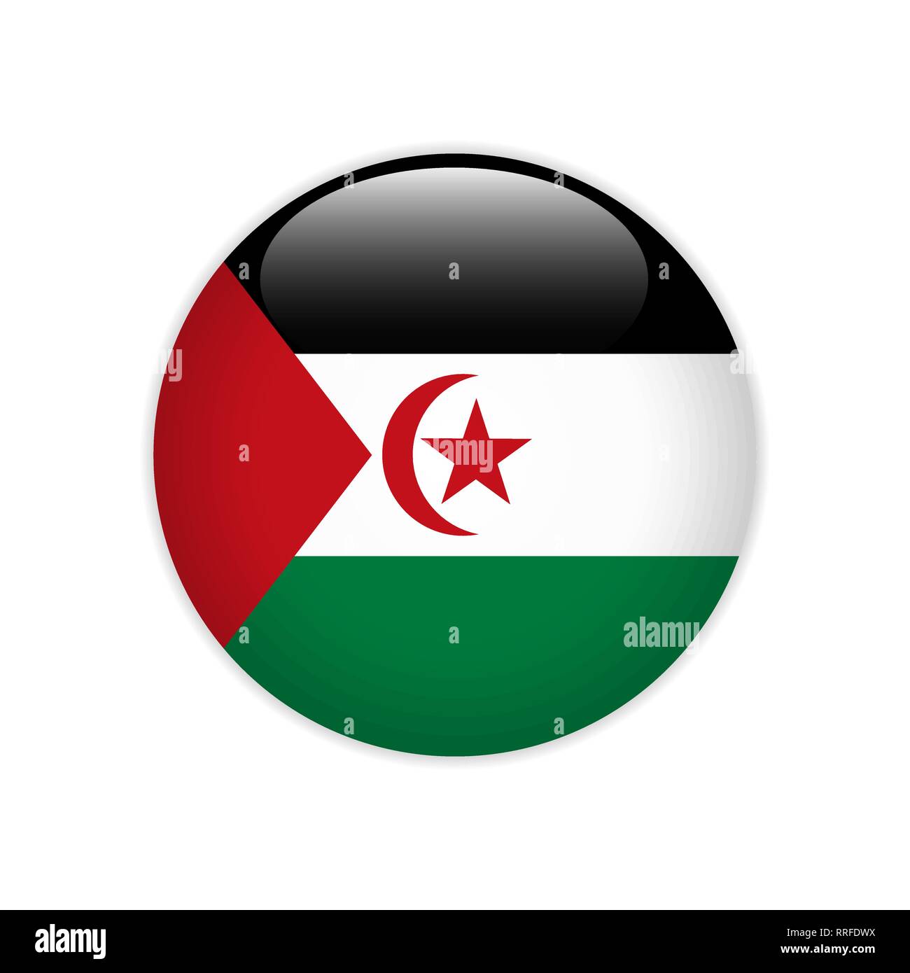 Flag on button Stock Vector Image & Art - Alamy