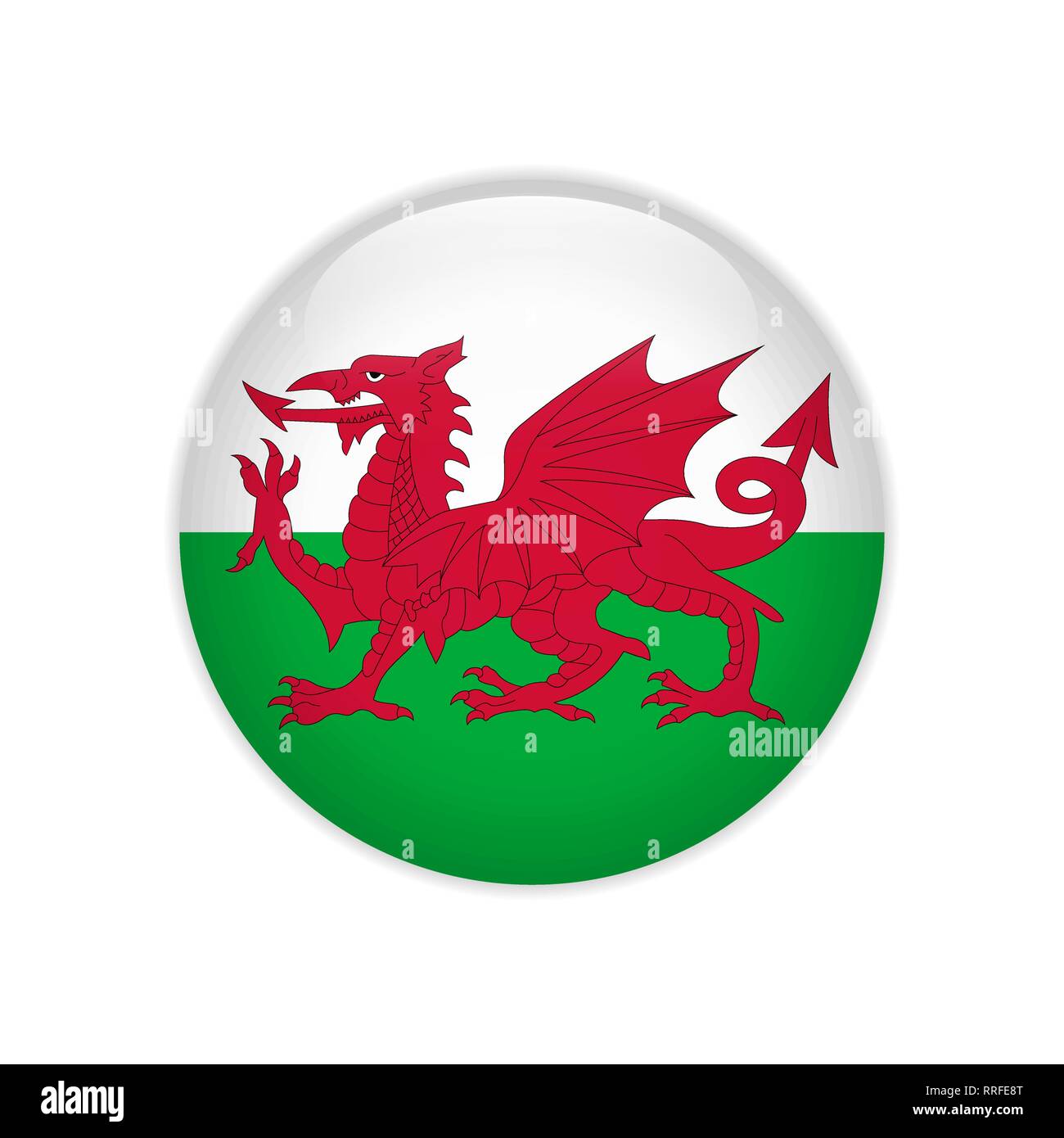 Flag on button Stock Vector Image & Art - Alamy