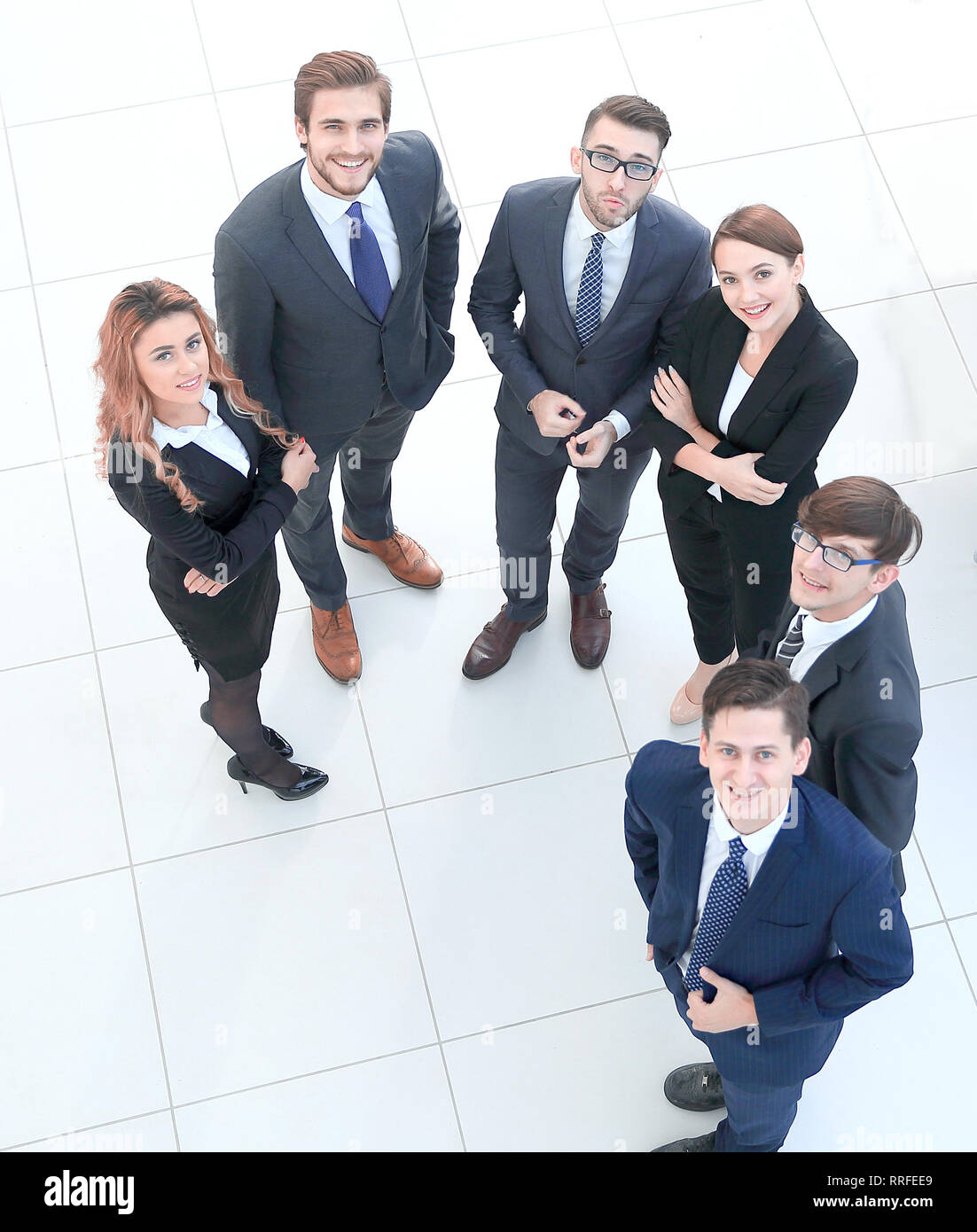 Successful team top view hi-res stock photography and images - Alamy