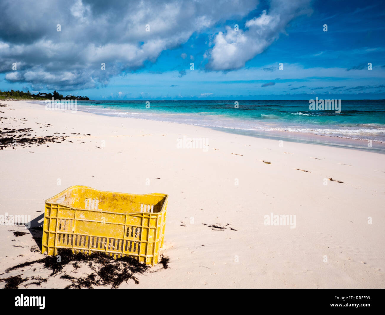 Plastic Pollution on Tropical Beach, Atlantic Coastline, Sky Beach ...
