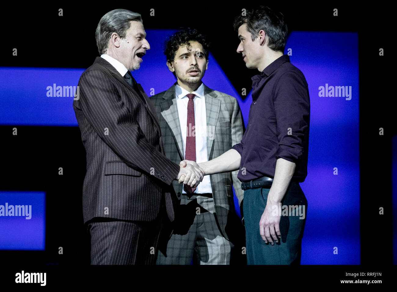 Berlin, Germany. 25th Feb, 2019. Helmut Mooshammer (l-r) as Bart ...