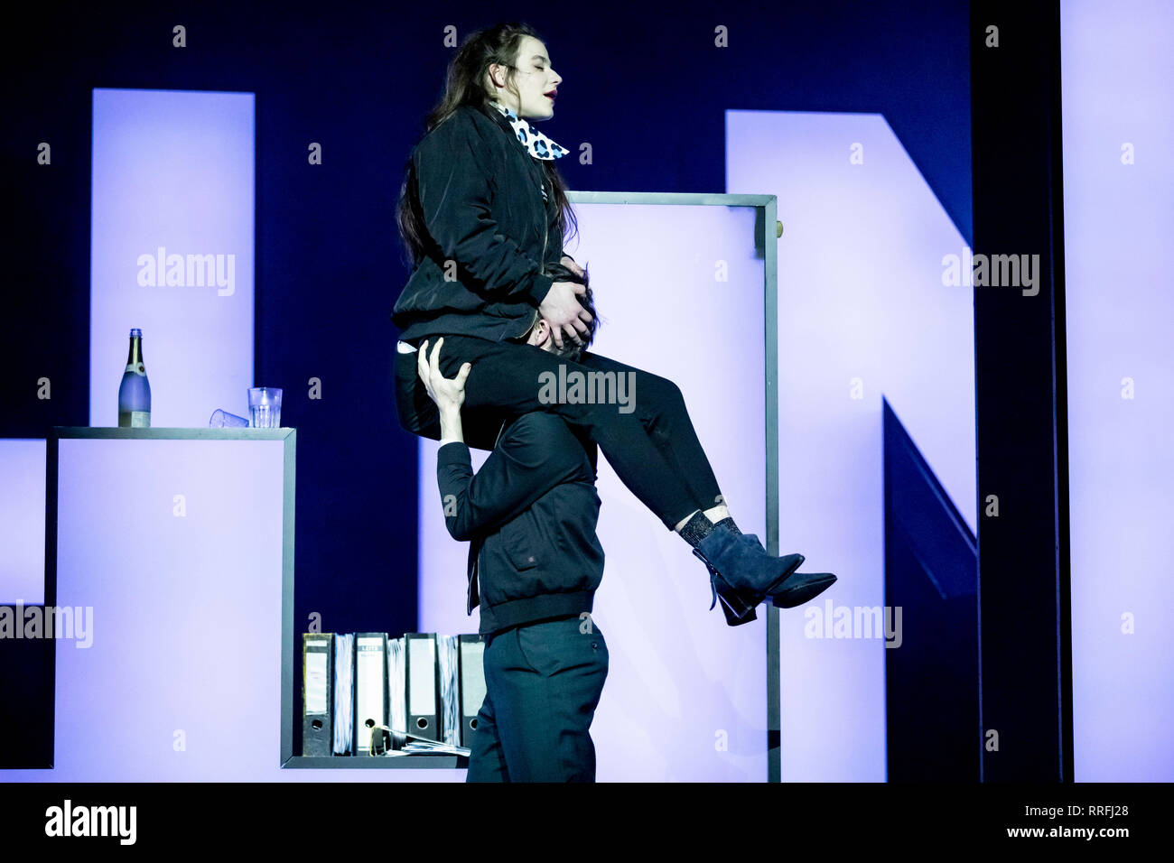 Berlin, Germany. 25th Feb, 2019. Alexander Khuon as Frank Wheeler and ...