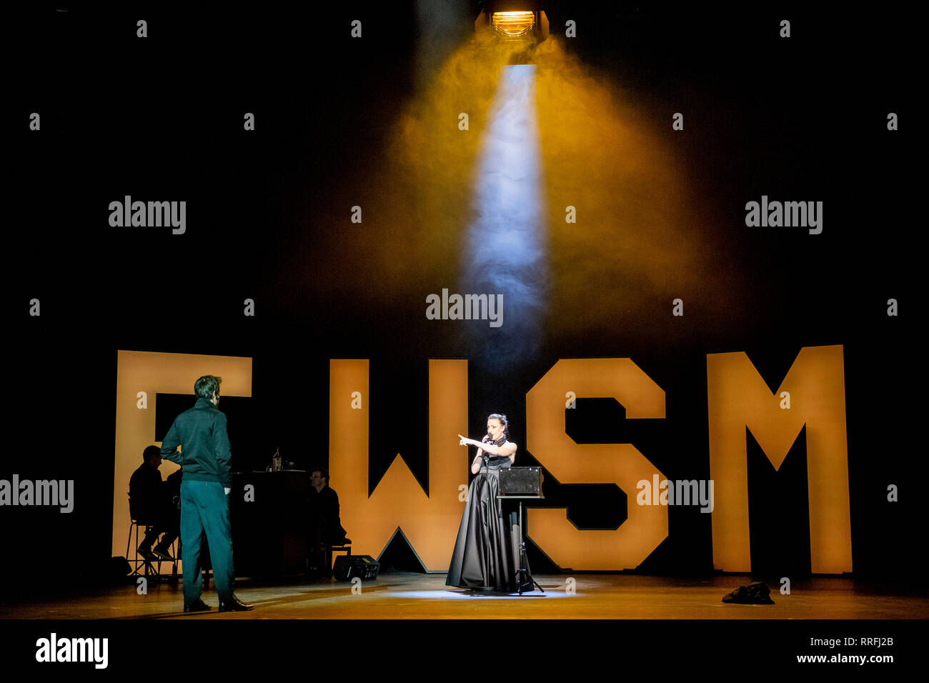 Berlin, Germany. 25th Feb, 2019. Maren Eggert as April Wheeler and ...