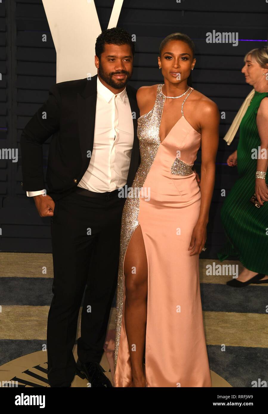 LOS ANGELES, CA - FEBRUARY 24: Russell Wilson and Ciara at the Vanity ...