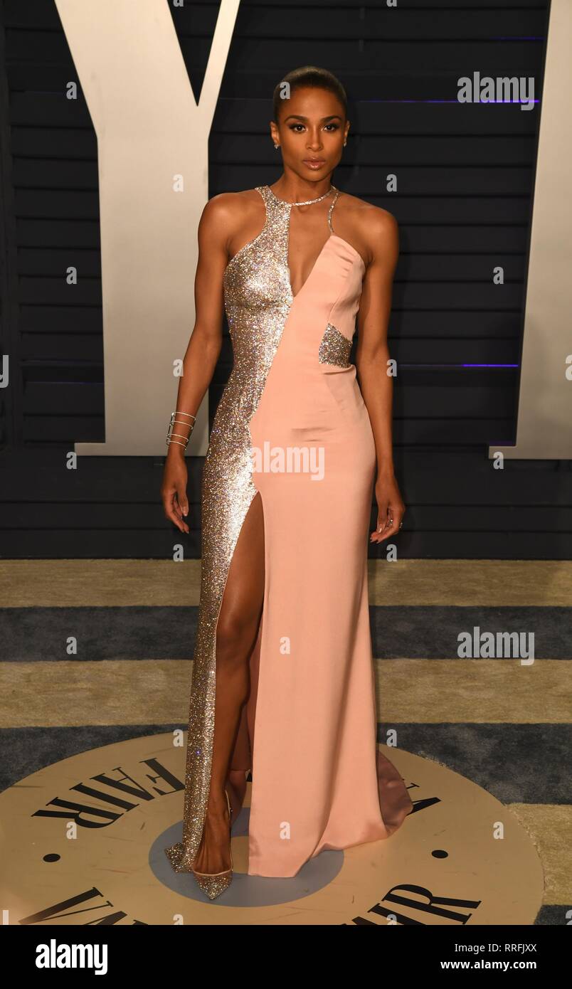 LOS ANGELES, CA - FEBRUARY 24: Ciara at the Vanity Fair Oscar Party on ...