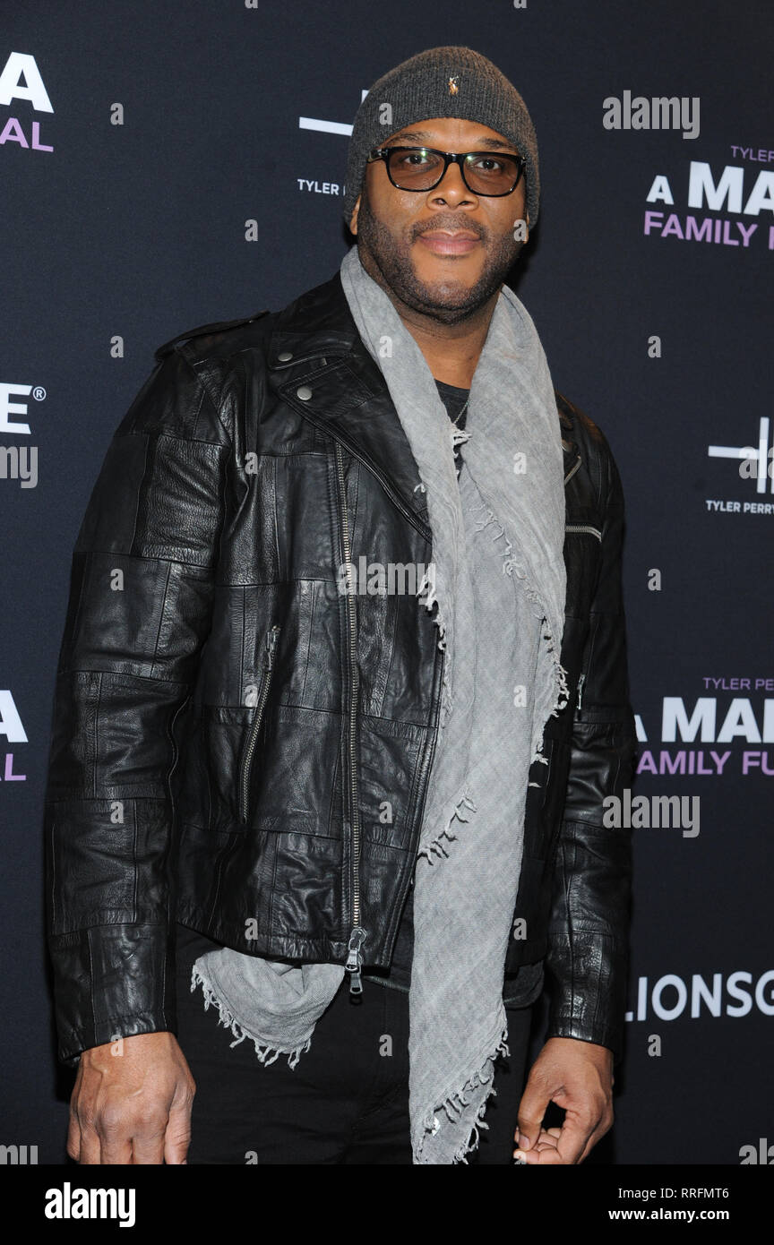 New York, NY, USA. 25th Feb, 2019. Tyler Perry at the New York Premiere ...