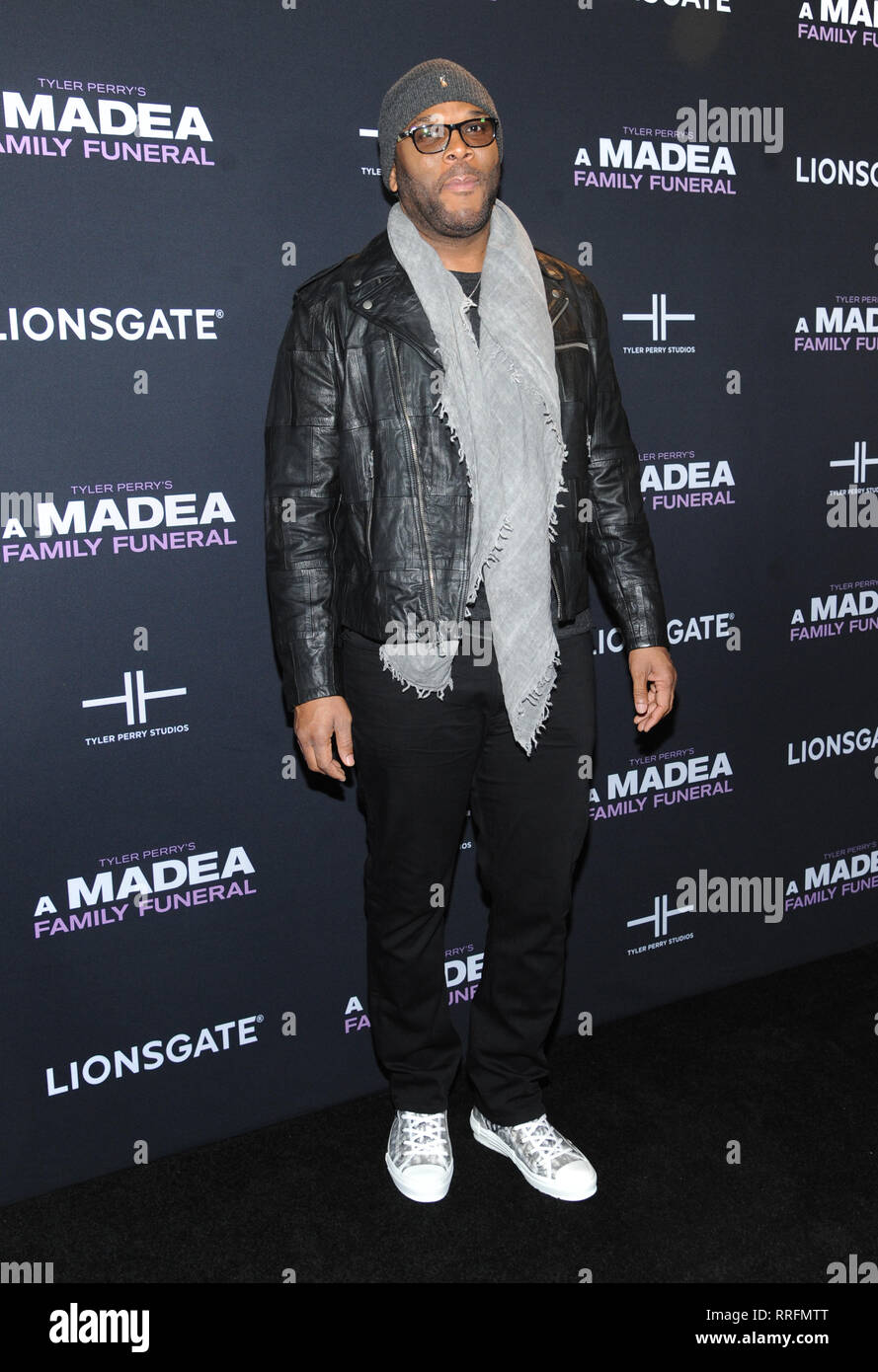 New York, NY, USA. 25th Feb, 2019. Tyler Perry at the New York Premiere ...