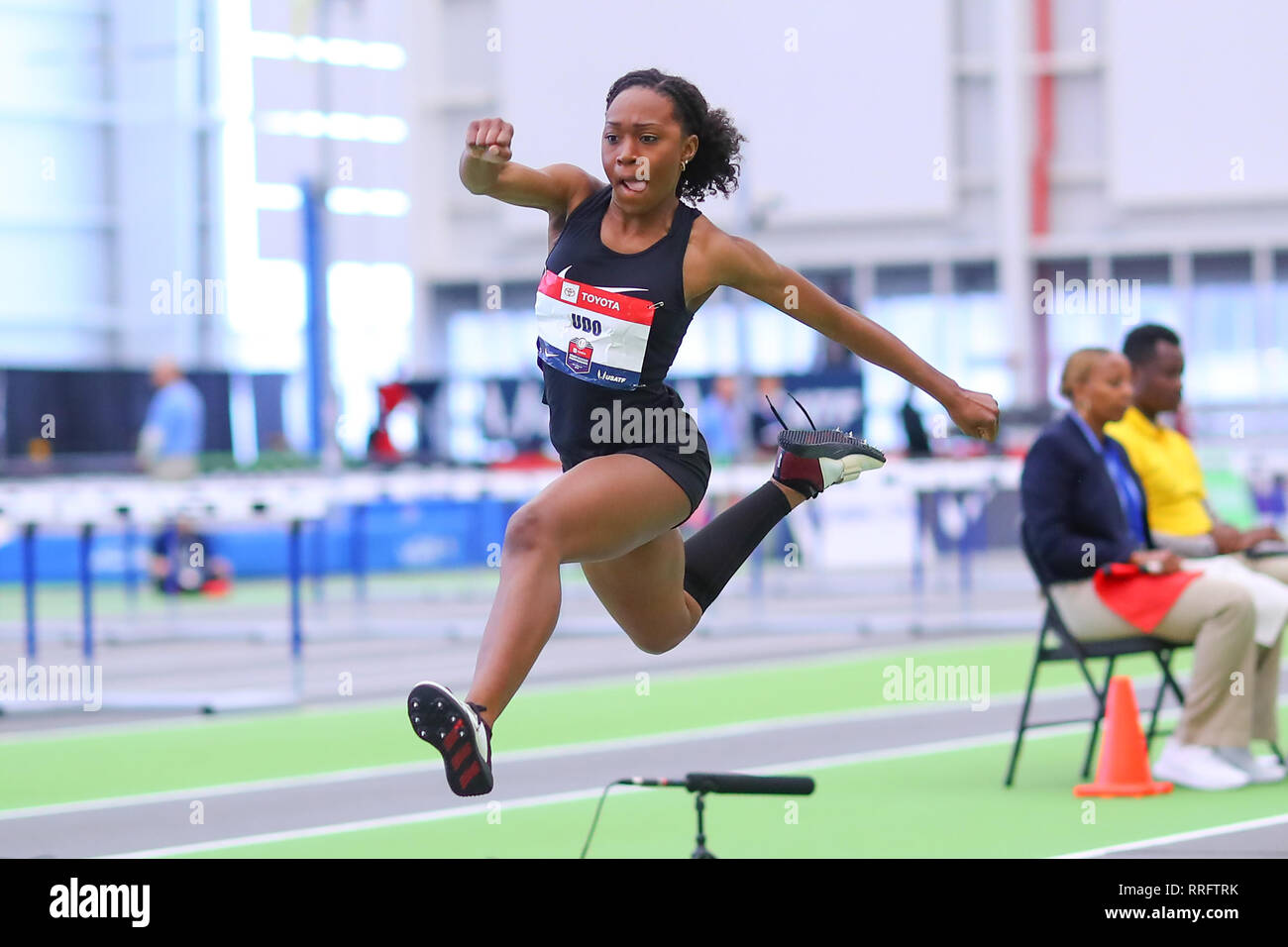 Staten Island, United States. 24th Feb, 2019. Jean Udo competes in the ...