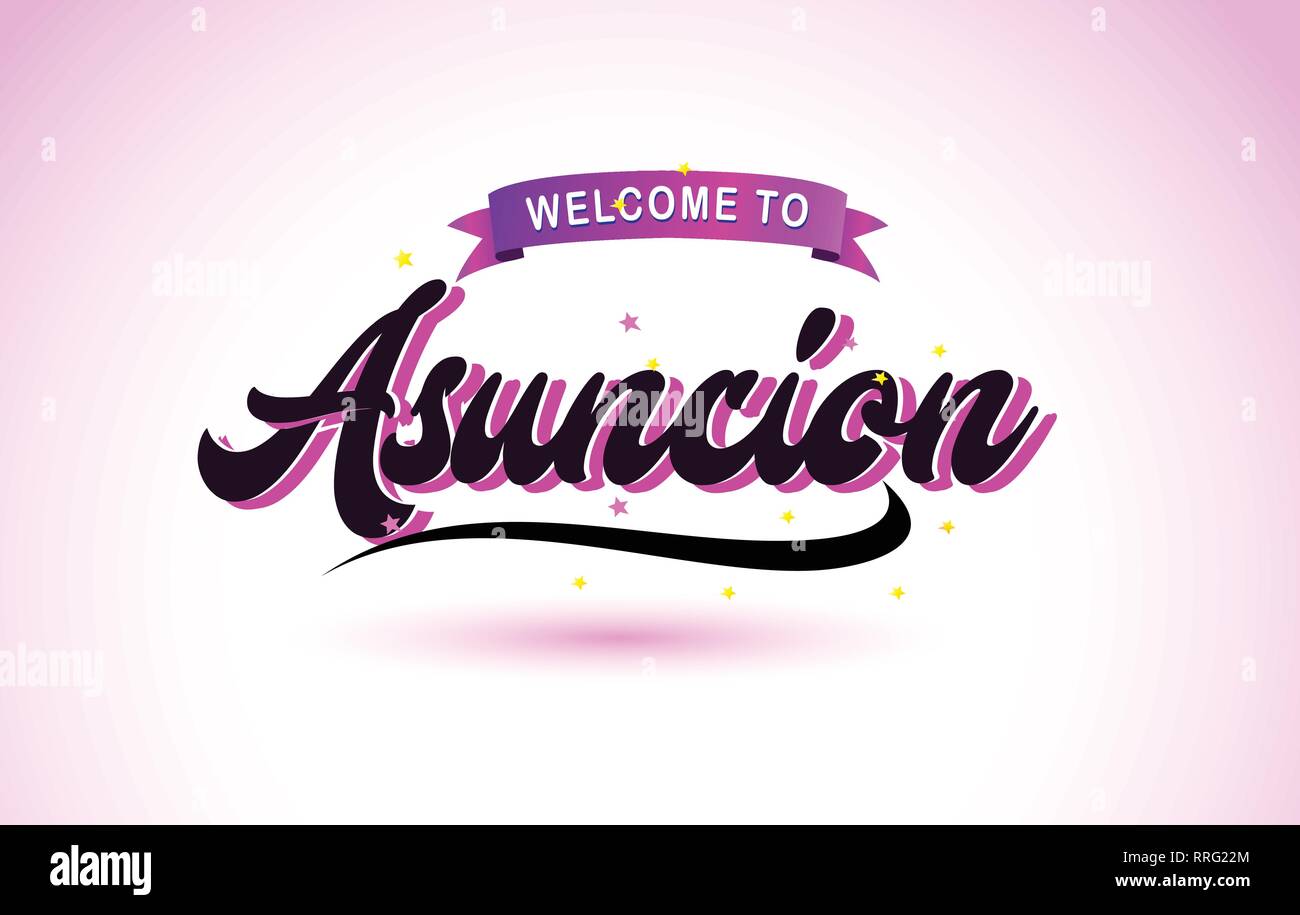 Asuncion Welcome to Creative Text Handwritten Font with Purple Pink ...