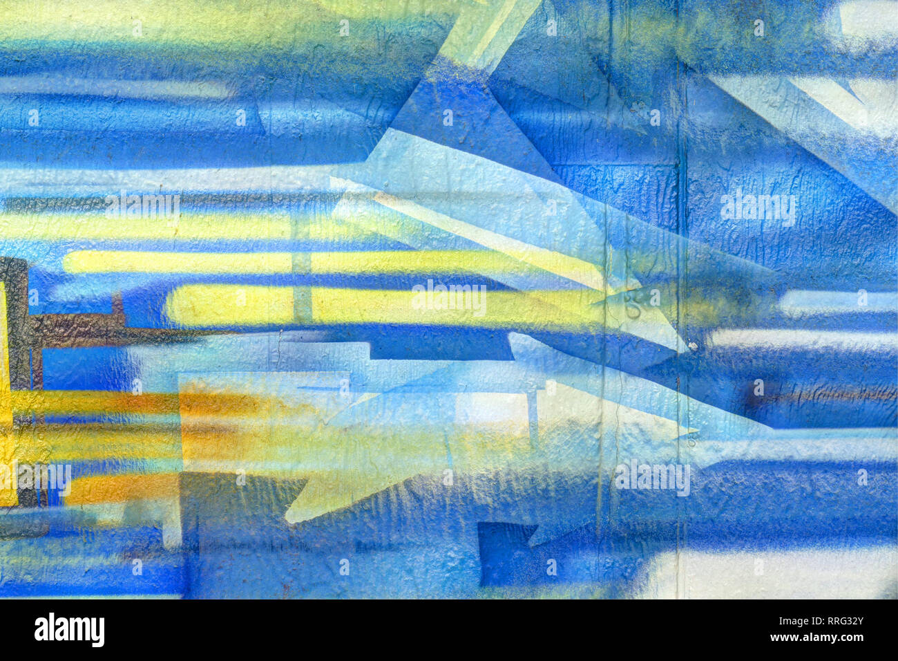 Colorful arrows painted on wall, abstract Stock Photo - Alamy