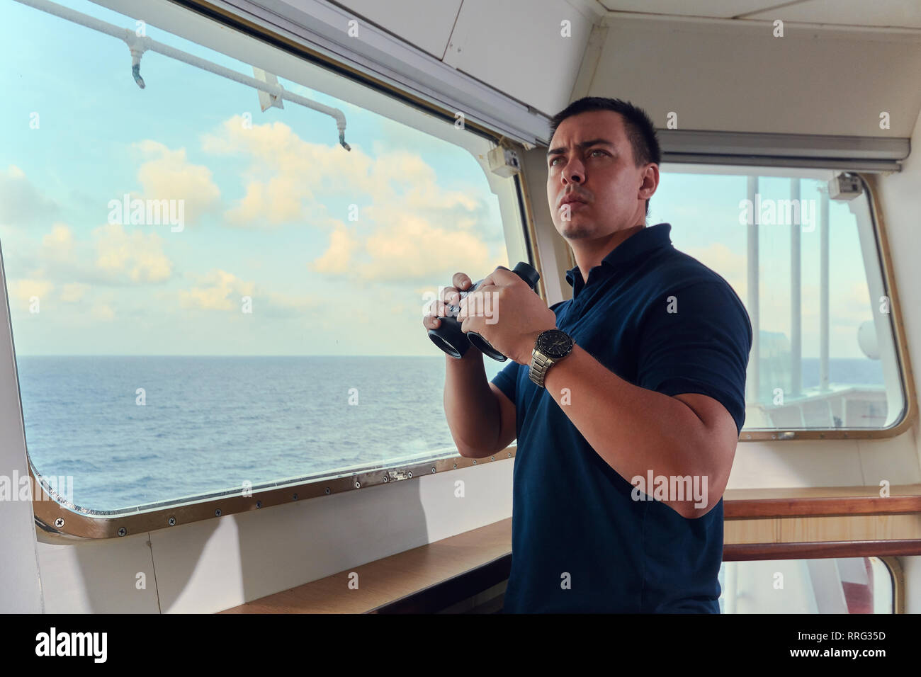 Portrait cruise ship officer hi-res stock photography and images - Alamy