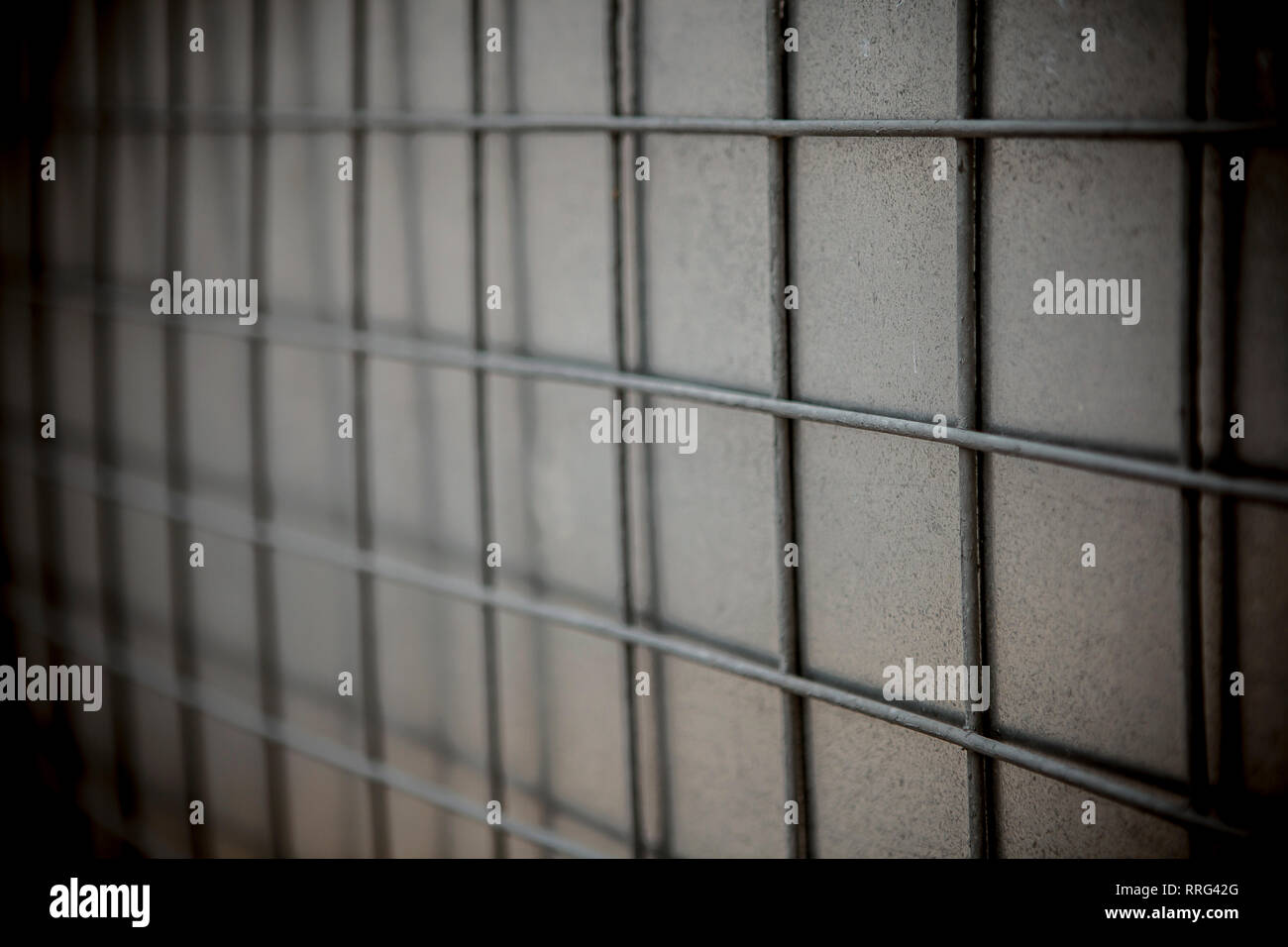 Metal Fenced Wall Stock Photo - Alamy