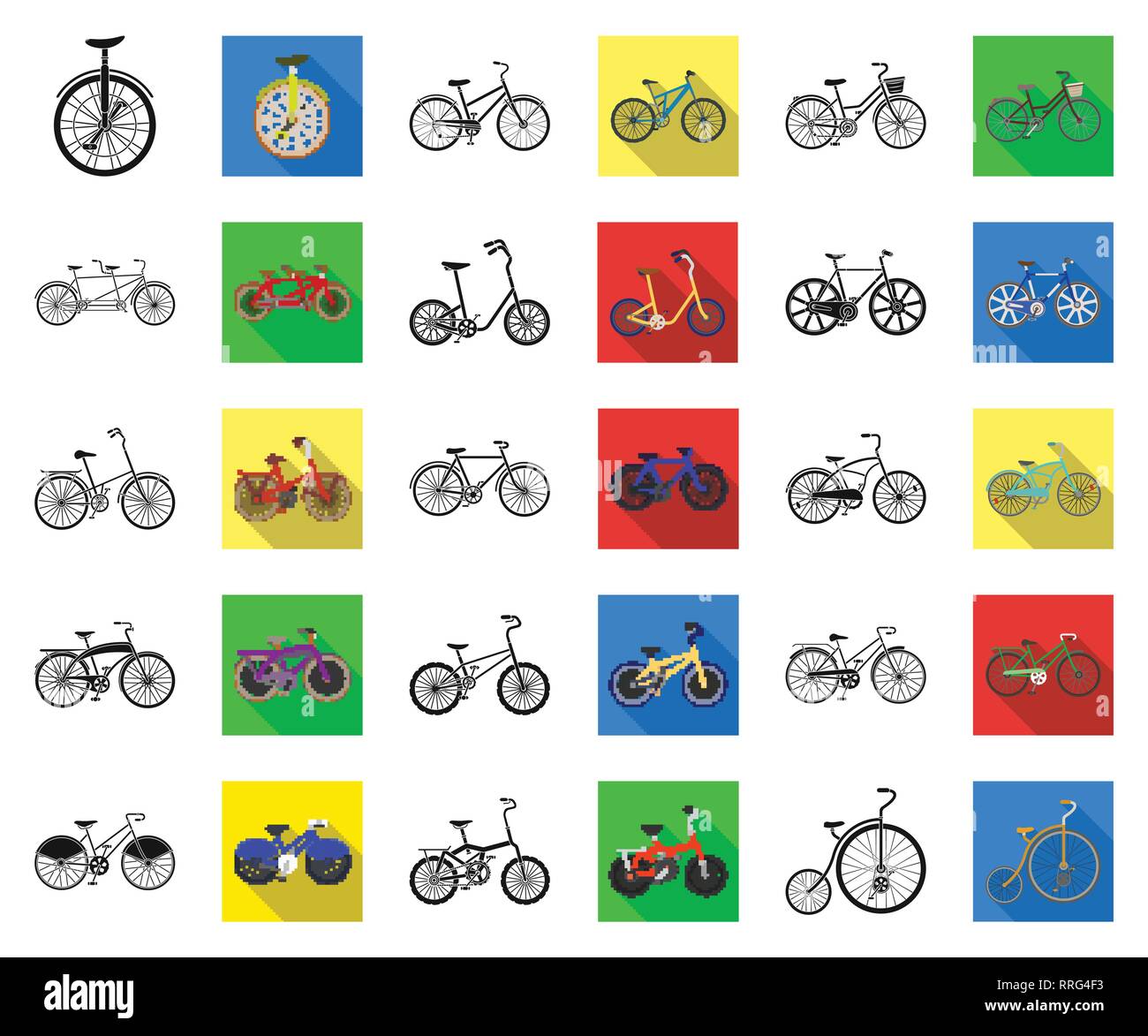 bicycle,black,flat,circus,collection,design,entertainment,equipment ...