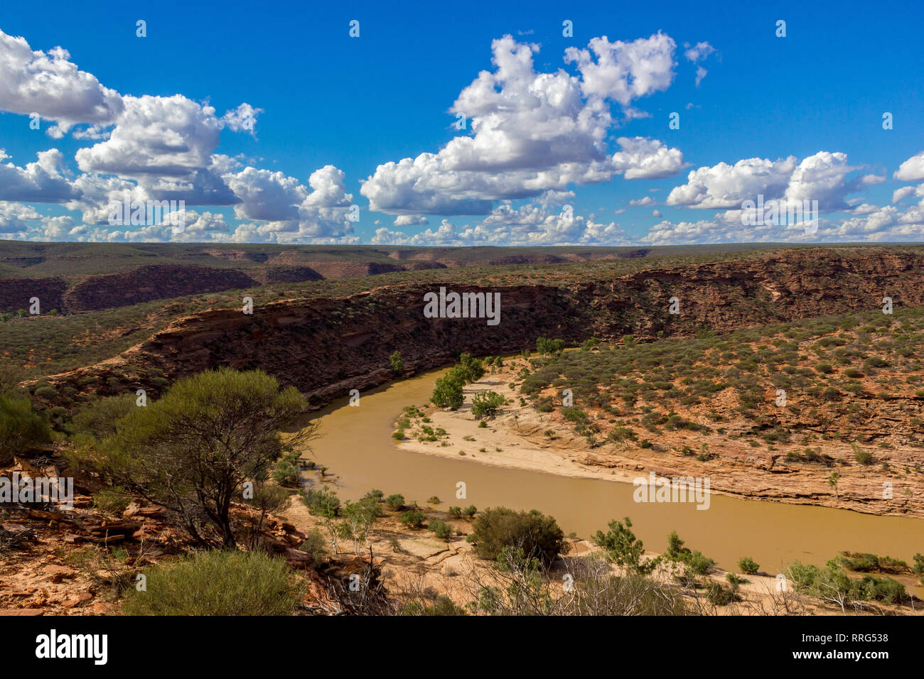 Stunning Kalbarri National Park with sandstone, vegetation and scenic ...