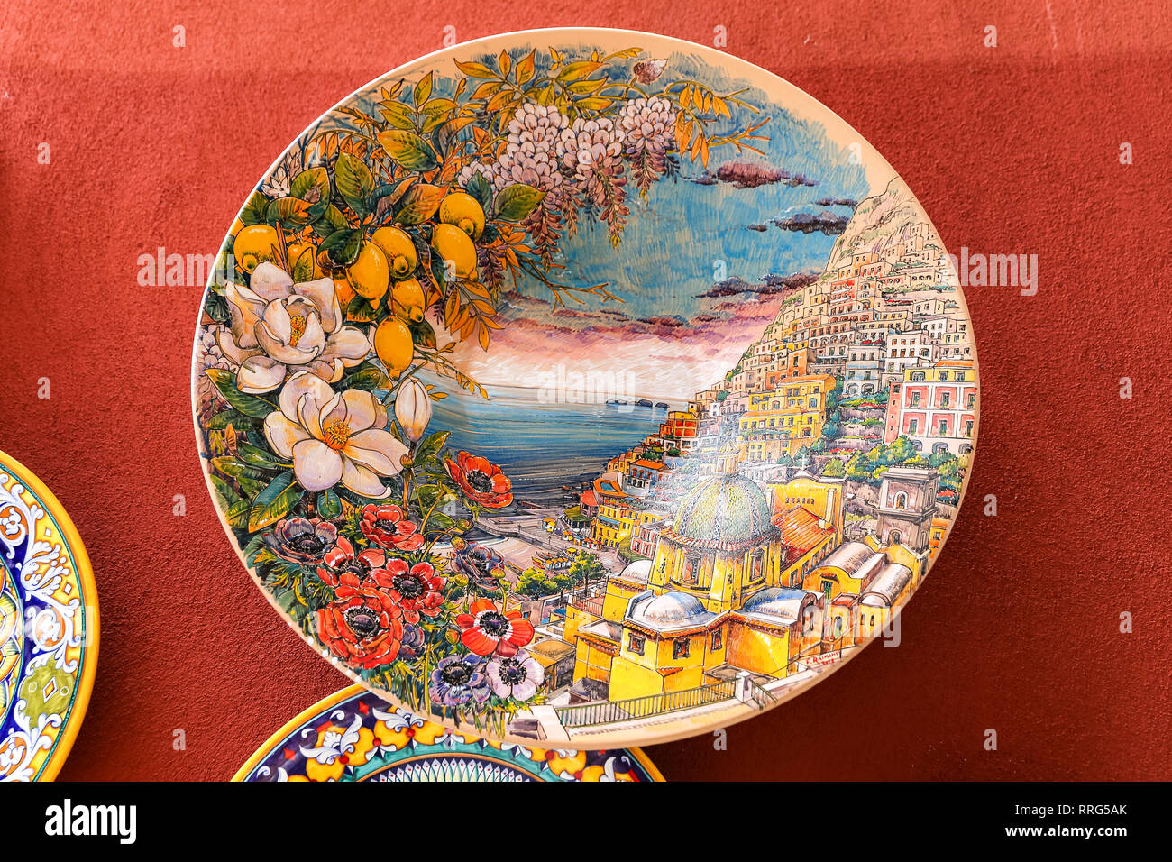 POSITANO, ITALY - AUGUST 23, 2018: Positano style traditional colorful ...