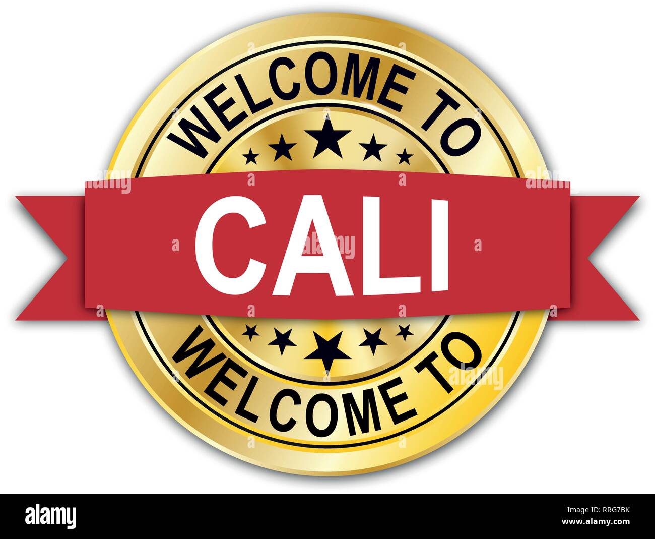 welcome to cali gold medal seal emblem Stock Vector Image & Art - Alamy