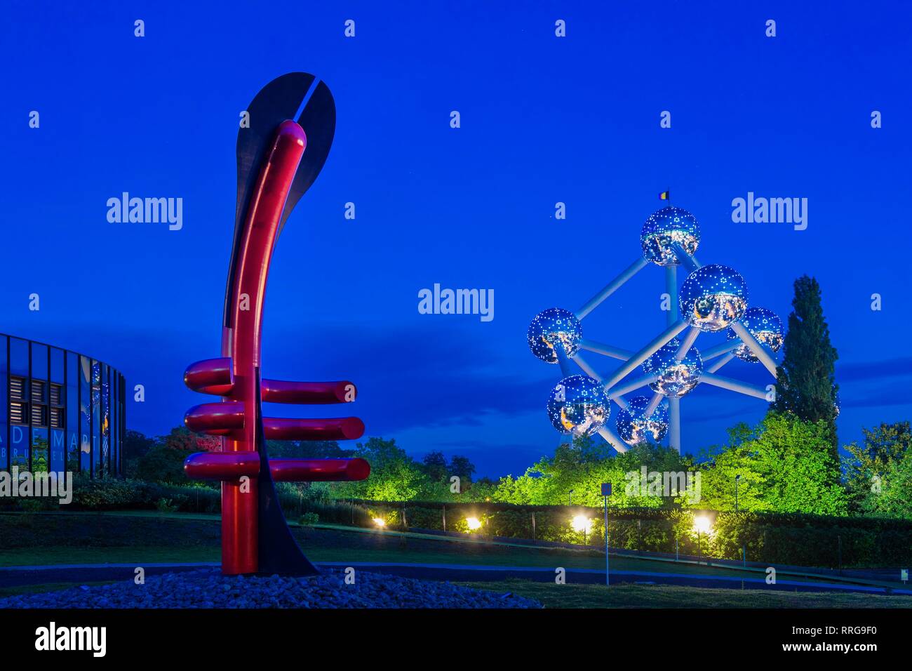 Adam Museum and the Atomium, Brussels, Belgium, Europe Stock Photo - Alamy