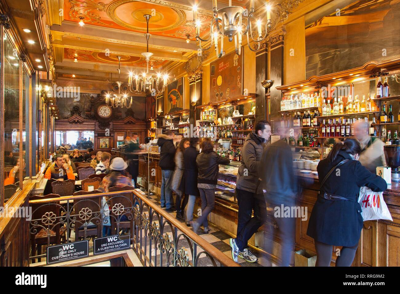 A Brasileira cafe, Lisbon, Portugal, Europe Stock Photo - Alamy