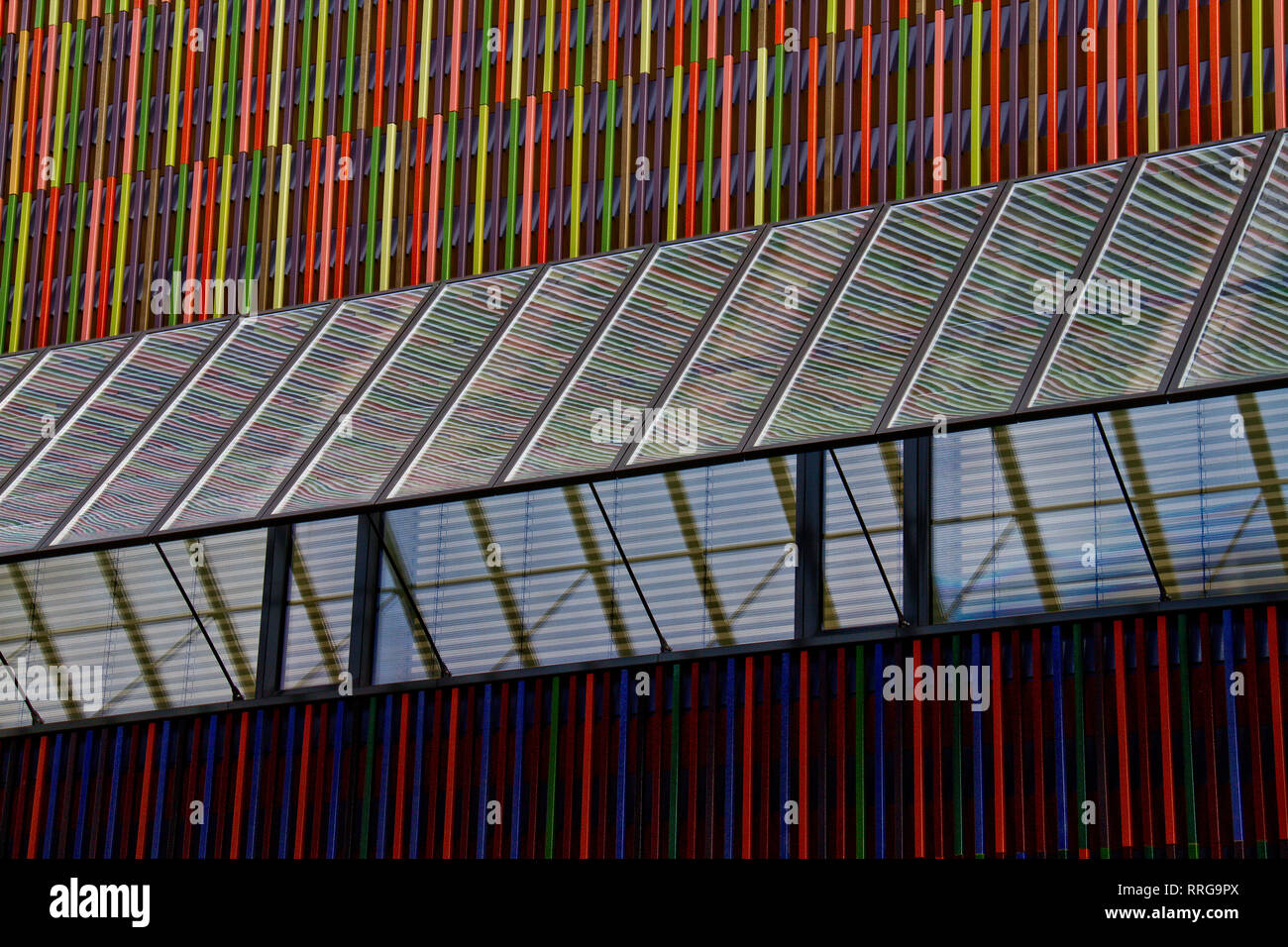 Modern museum building in Munich in Germany. Symmetry. Minimalism Stock ...